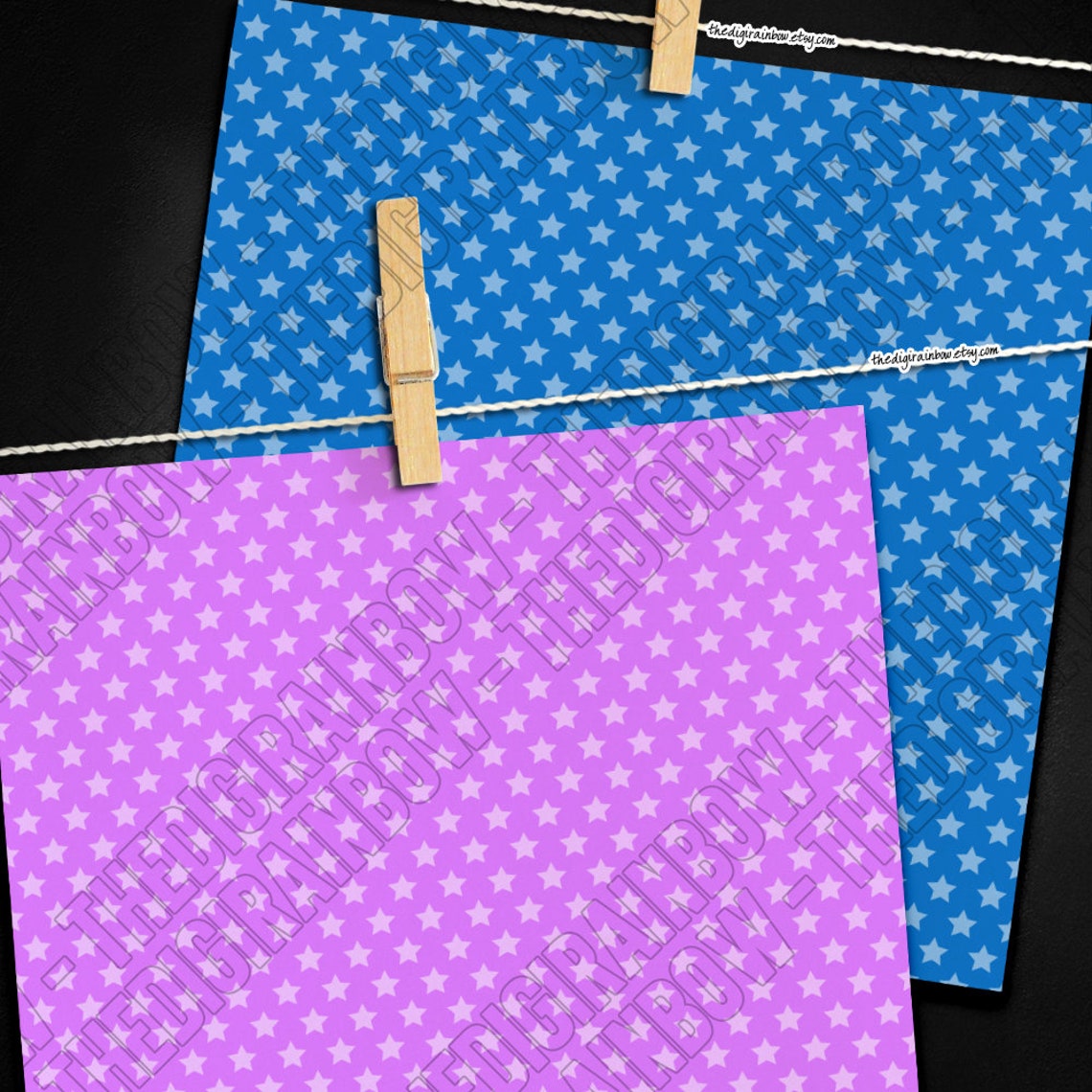 100 Tinted Small Stars Digital Paper Seamless Rainbow Pattern - Etsy