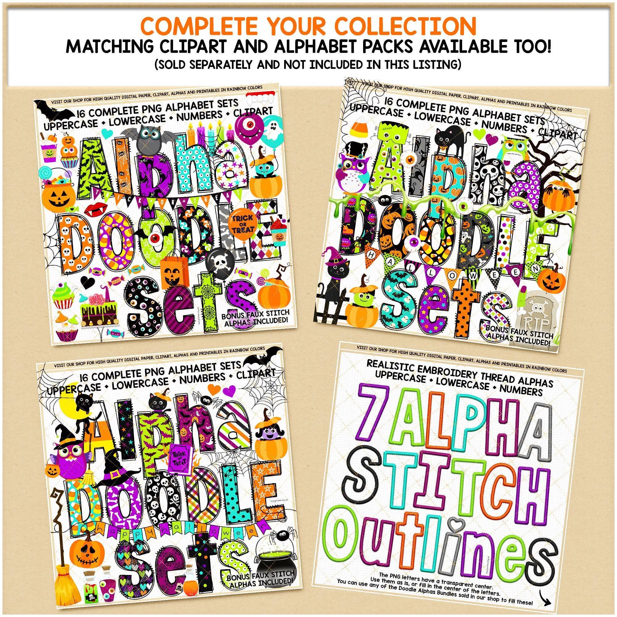 SALE Seamless Halloween Digital Paper Trick or Treat Printable Candy ...