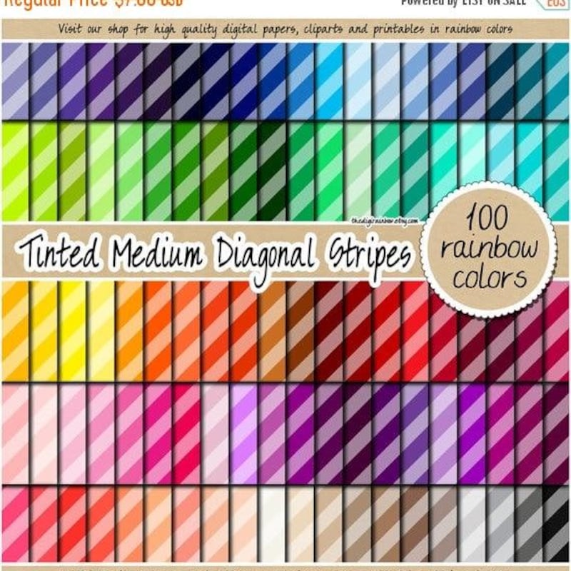 Stripe Digital Paper - Etsy