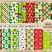 SALE Christmas Digital Paper Red and Green Christmas Digital Paper ...