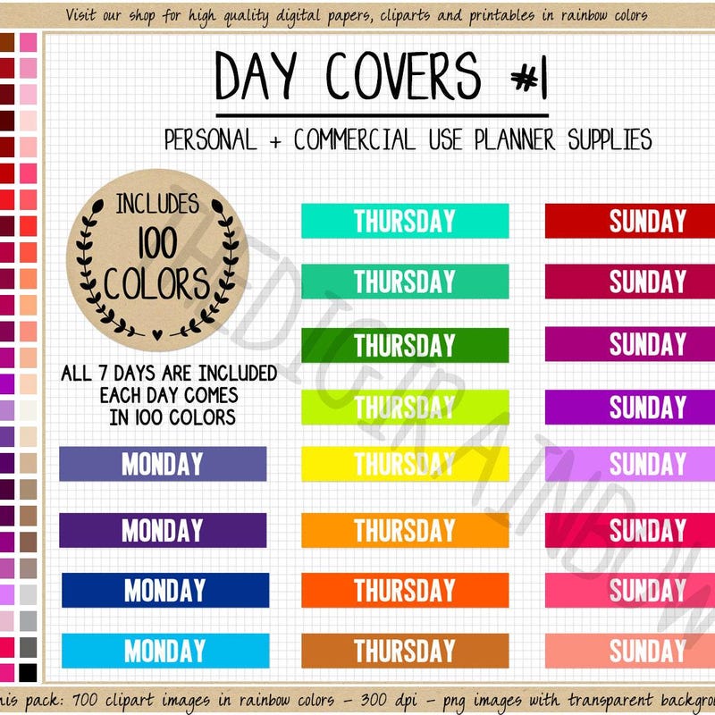 Planner Sticker Date Days - Etsy