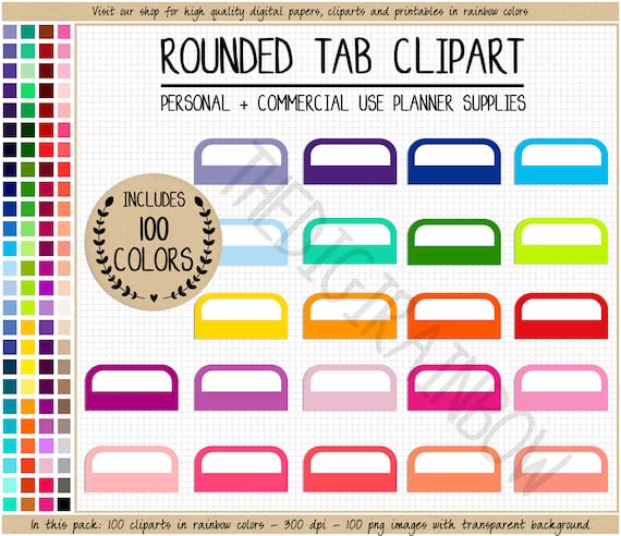 10 Tab Write On Dividers Clipart