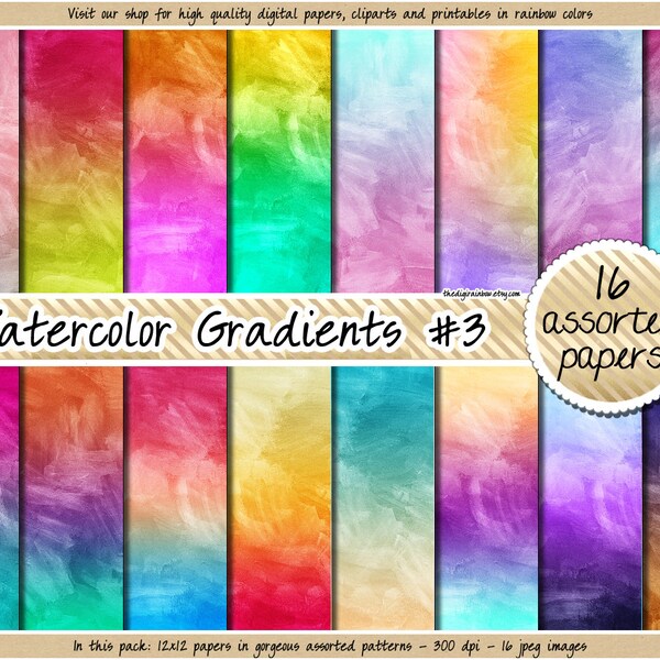 Ombre Watercolor - Etsy