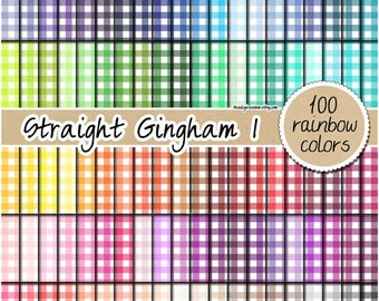 Bright Pastel Gingham Digital Paper and Background Images - Etsy