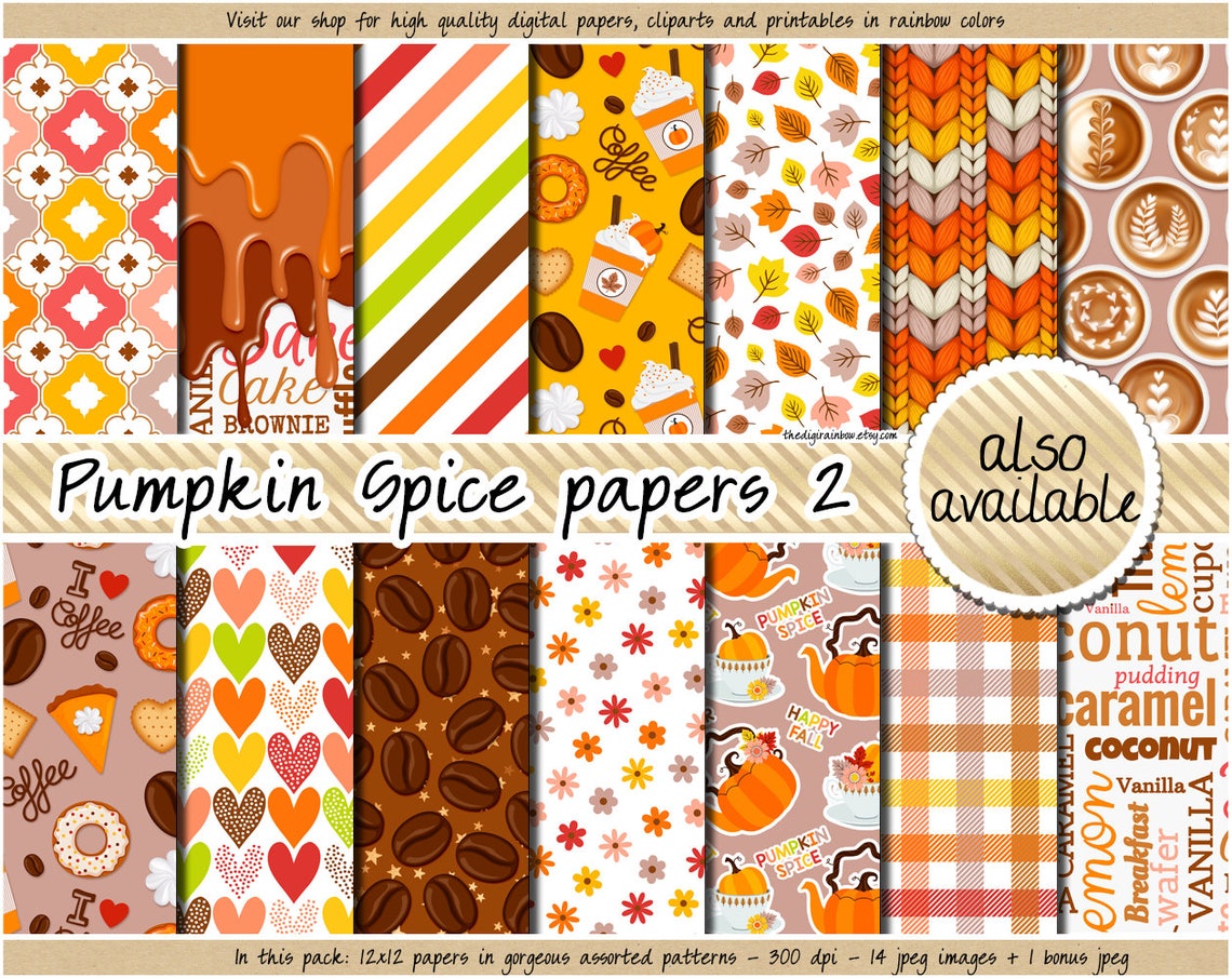 SALE Apple Digital Paper Fall Pattern Thanksgiving Background - Etsy