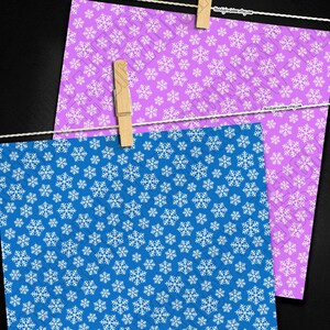 100 Seamless Snowflake Digital Paper Frozen Digital Paper Printable ...