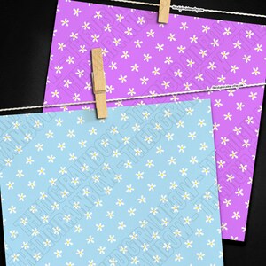 100 Seamless Daisy Digital Paper Floral Digital Paper Rainbow Scrapbook ...