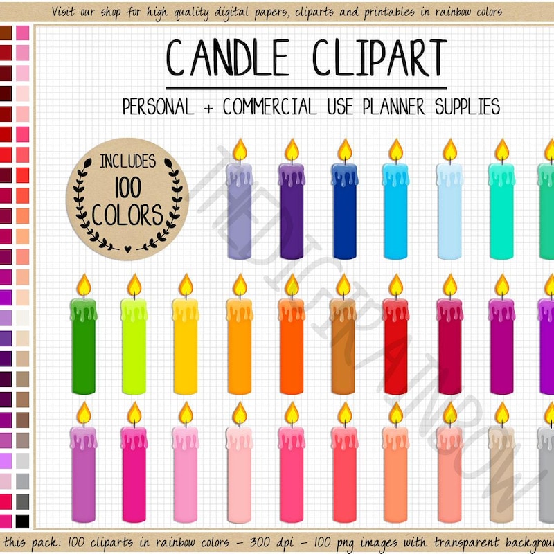 Bright Pattern Candles - Etsy