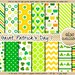 SALE St Patricks Day Digital Paper Leprechaun Digital Paper Green ...