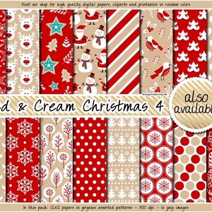 SALE Christmas Digital Paper Christmas Printable Paper Kraft Christmas ...
