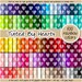 100 SEAMLESS Tinted Heart Digital Paper Rainbow Valentine's Day ...