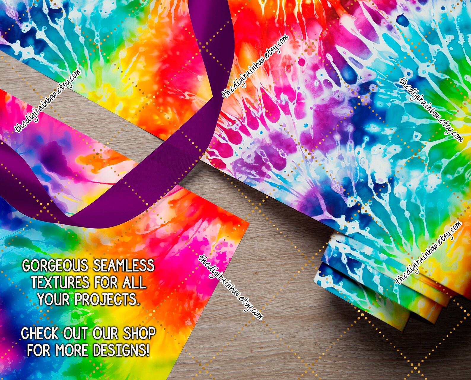 SEAMLESS Rainbow Tie Dye Digital Paper Shibori Sublimation Background ...