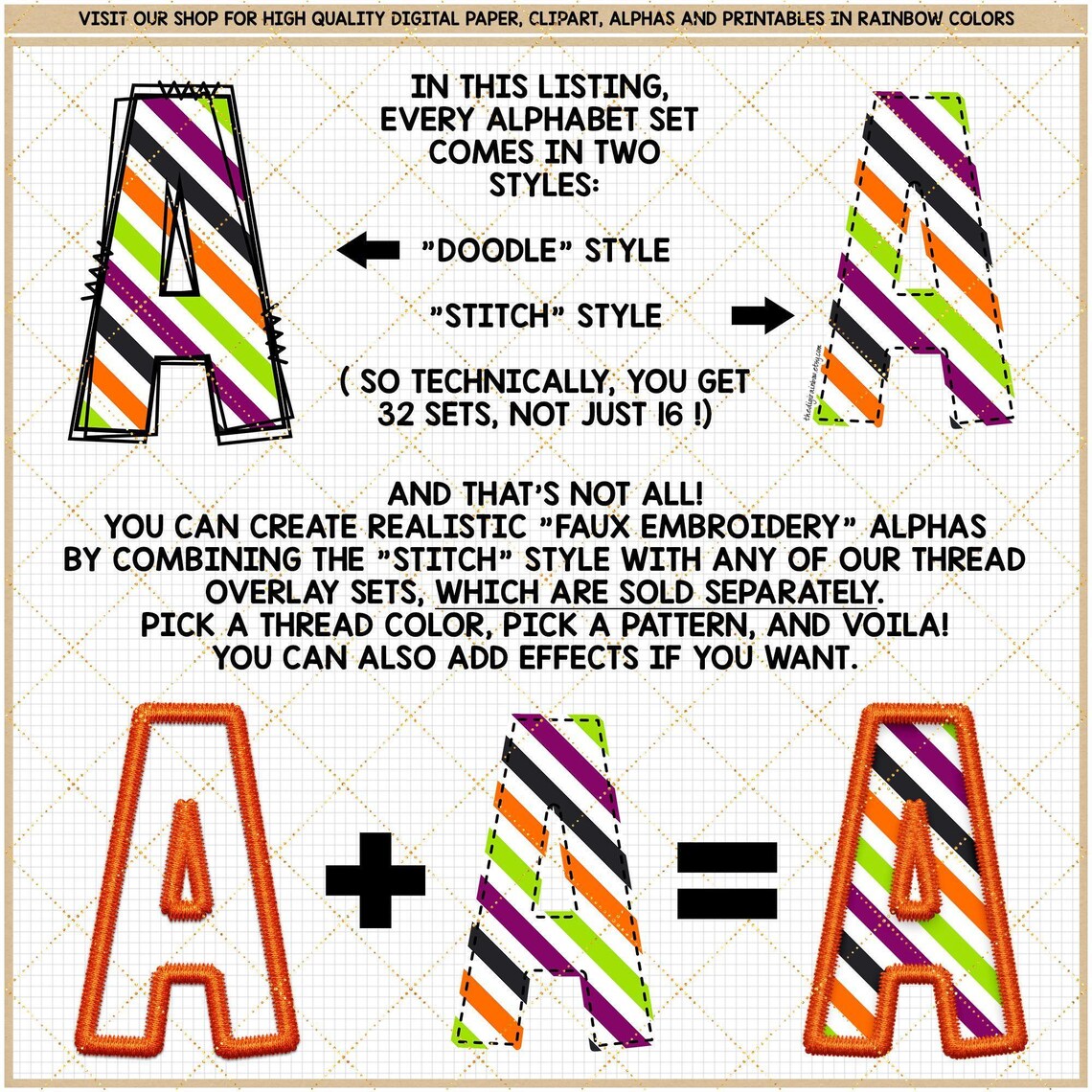 Halloween PNG Alphabet Doodle Font Black Cat Clipart Jack O Lantern ...
