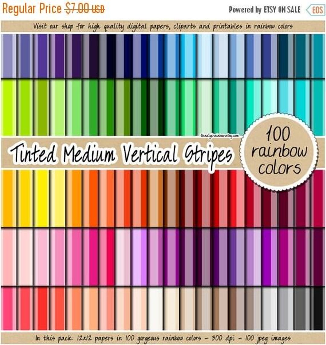 100 SEAMLESS Stripe Digital Paper Tinted Vertical Striped Paper ...