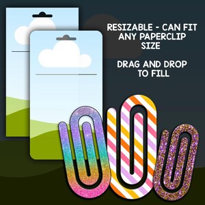 Jumbo Paperclip Display Card Template, Canva Editable Hanging Display ...