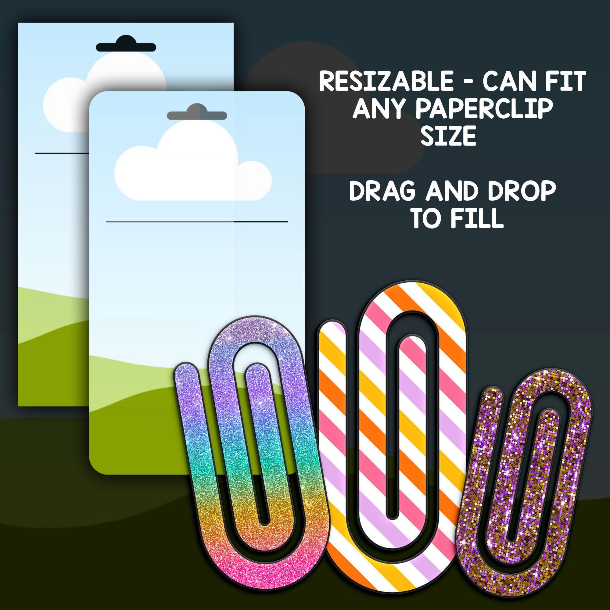 Jumbo Paperclip Display Card Template, Canva Editable Hanging Display ...