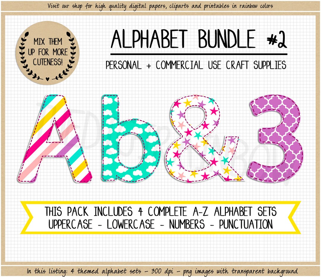 Pink Alphabet Star Alphabet Letters Clipart Girl Alpha Pack Lowercase ...