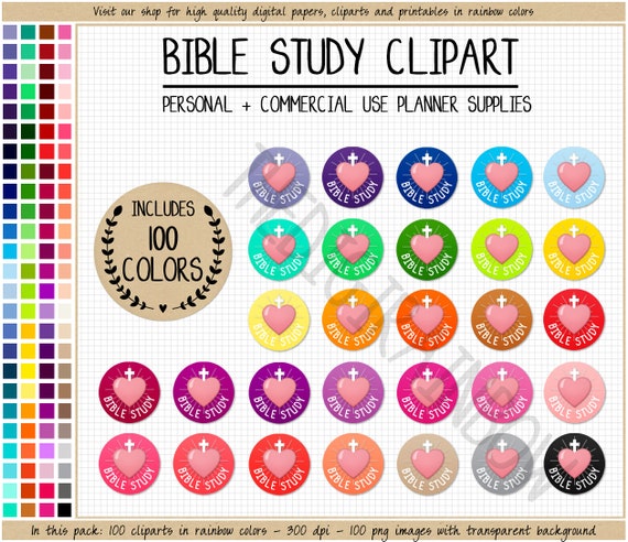 SALE 100 BIBLE Clipart Bible Sticker Sunday School Sticker - Etsy