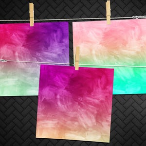 SALE Rainbow Gradient Digital Paper Watercolor Digital Paper Paint ...
