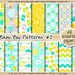 SALE Baby Boy Digital Paper Yellow Grey Digital Paper Baby Shower ...