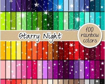 Pastel Stars Digital Paper Star Digital Paper Starry Sky - Etsy