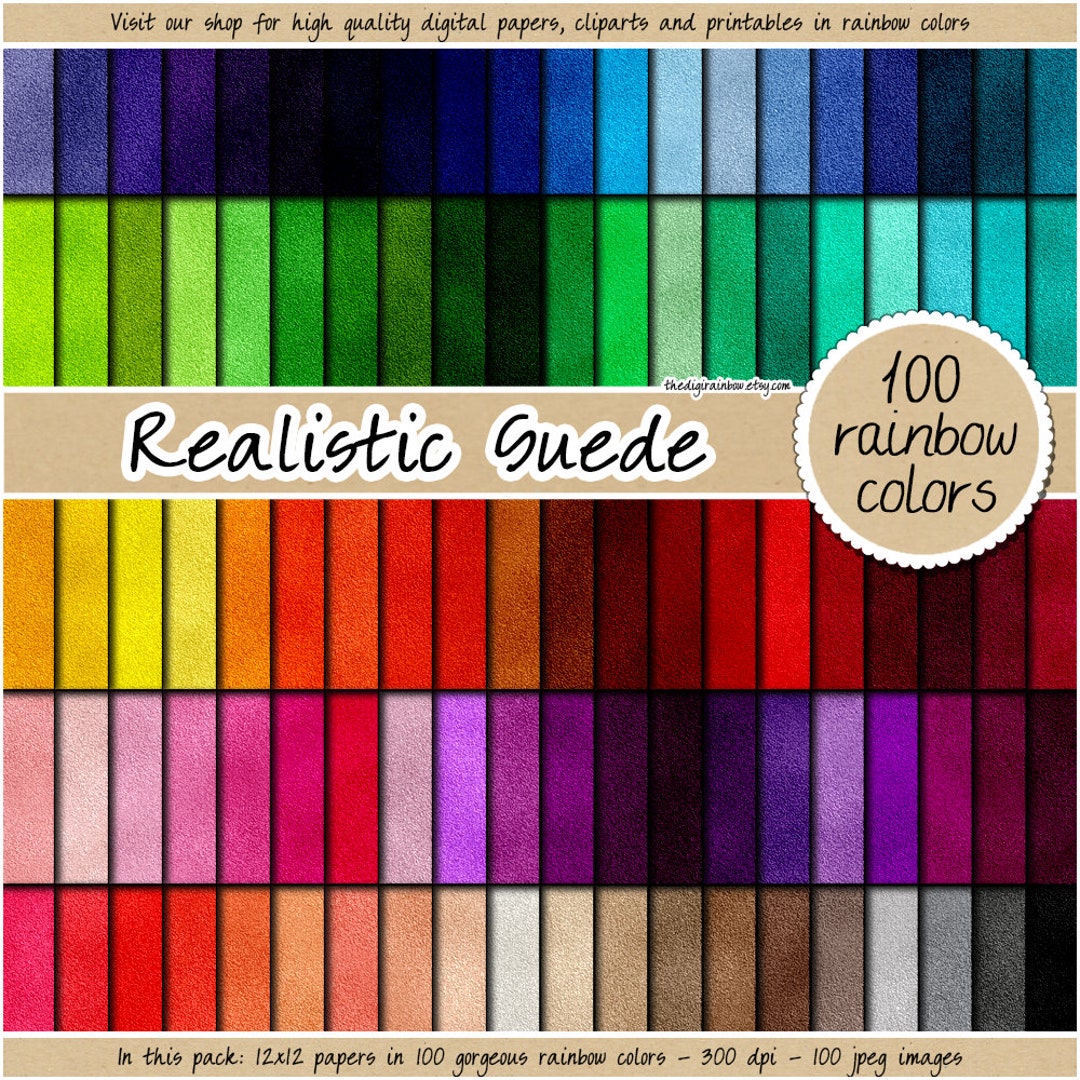 SALE 100 Seamless Suede Digital Paper Rainbow Leather Texture Colored ...
