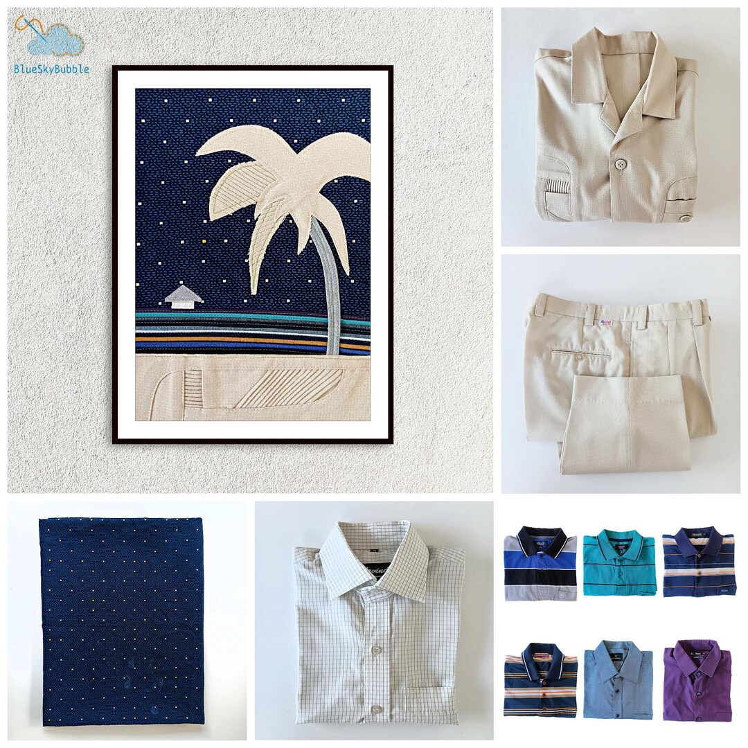 Custom Memorial Fabric Art: Framed Clothing Keepsake for Loss - Etsy