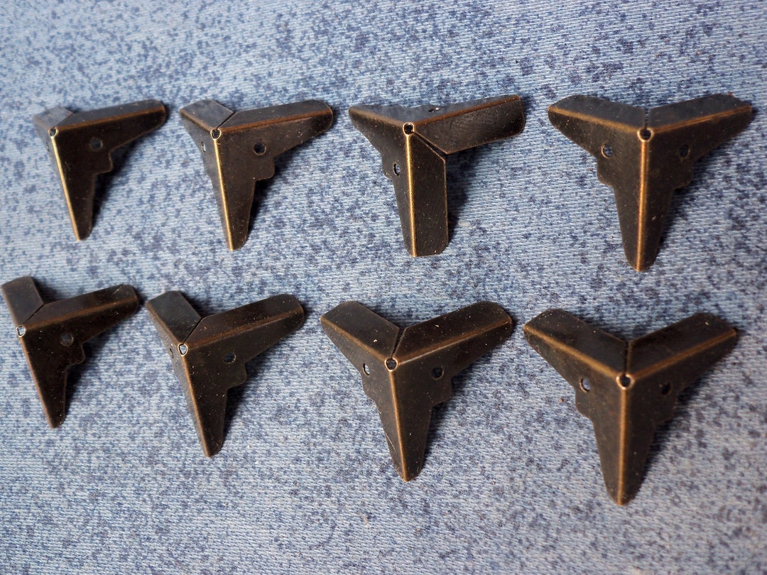8pcs 19mm х 19mm X 19mm Metal Decorative Corner Bracket for Chest Case ...
