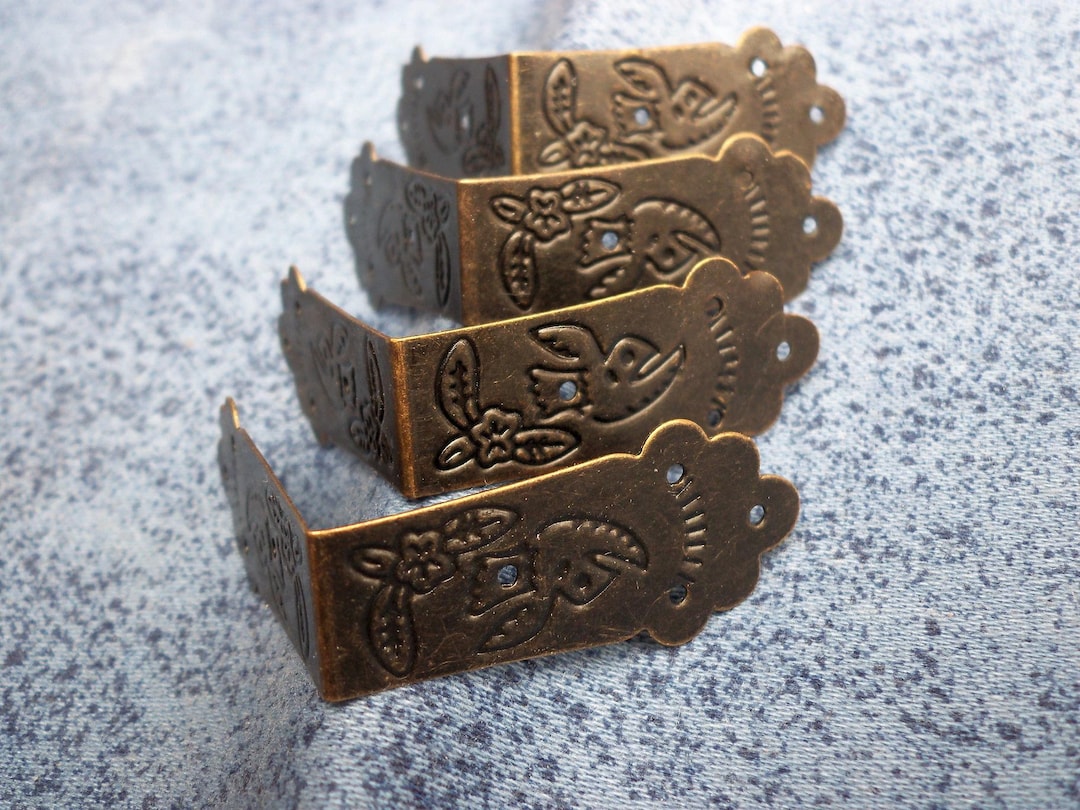 4pcs 20mmx43mm X 43mm Metal Decorative Corner Bracket for Chest Case ...