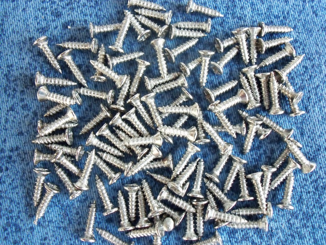 Miniature Hardware Parts Pack of 100 Small Tapping Wood Screws Color ...
