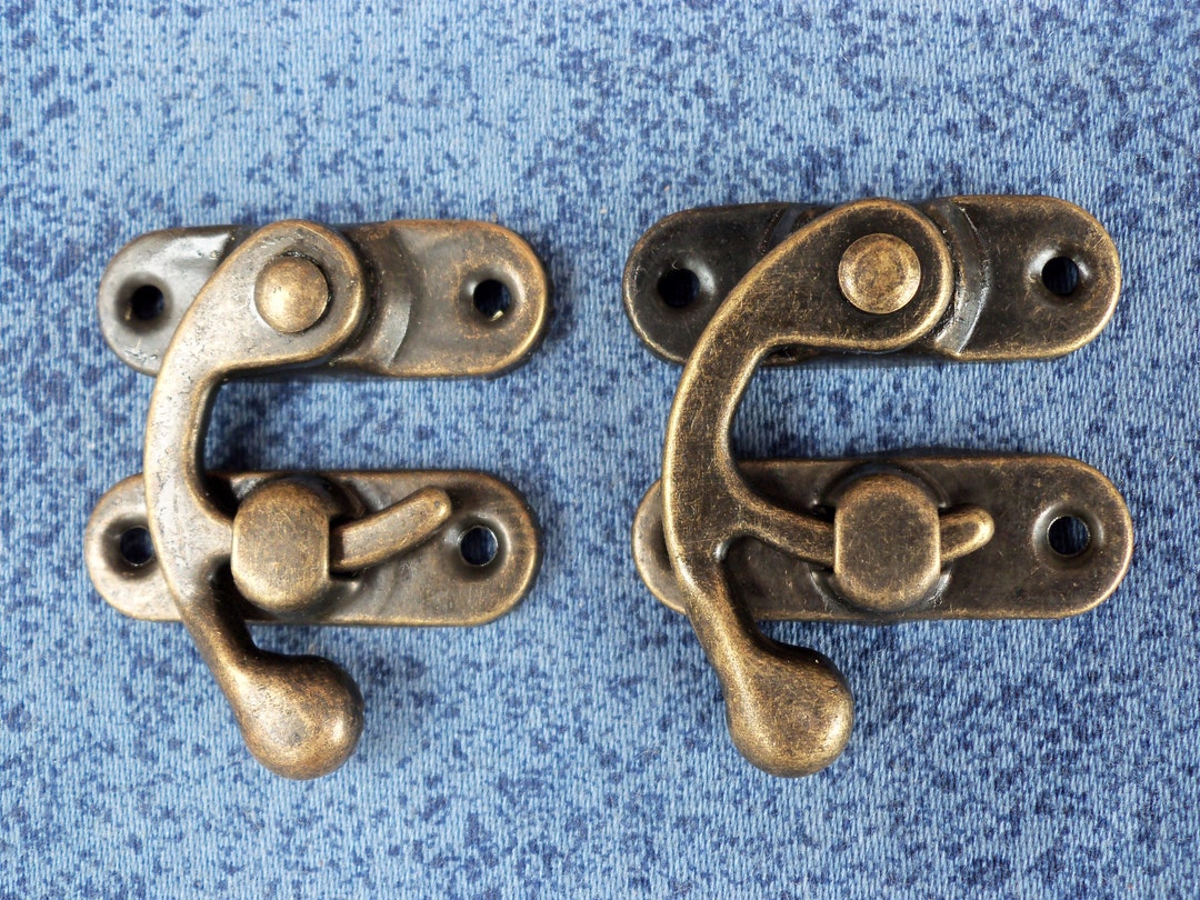 2pcs 27mm X 23mm Metal Latches for Box Lock Color Antique Brass N113 - Etsy