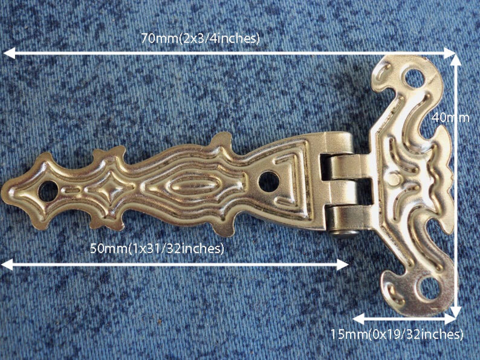 2 Pcs 70mmx40mm Metal Hinges Color Silver P21 - Etsy