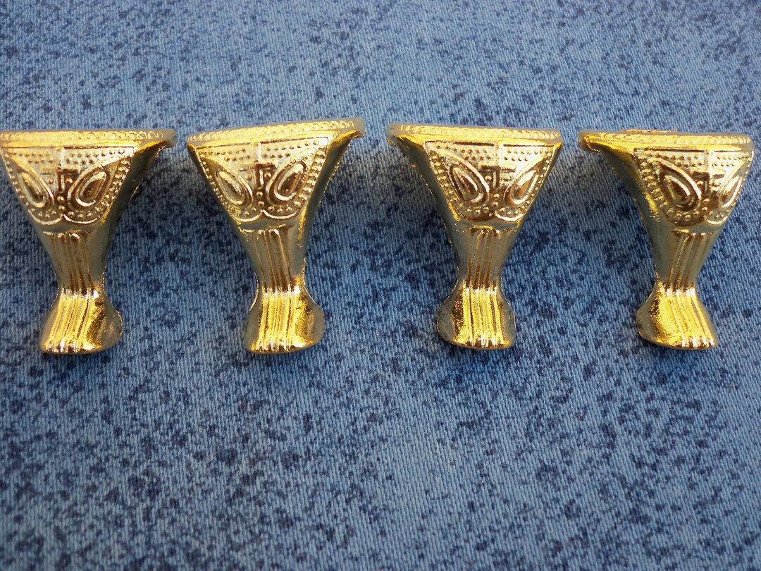 4pcs 25mm X 30mm Color Gold Metal Box Feet Legs Decorative for Box ...