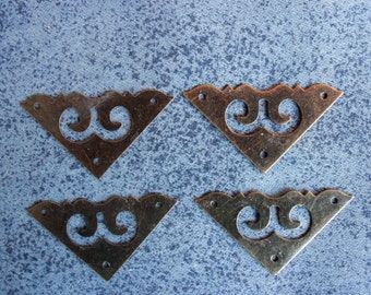 4pcs 35mmx35mm Color Antique Brass Metal Decorative Corner | Etsy