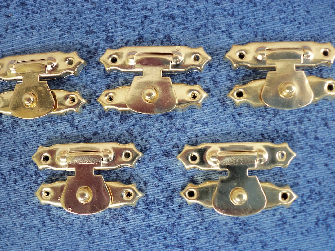 5 Set of 25mm X 15mm Metal Latches for Box Lock Color Gold N102. - Etsy