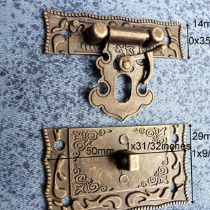 1pcs 50mm X 45mm Metal Latches for Box Lock Color Antique Brass N5 - Etsy