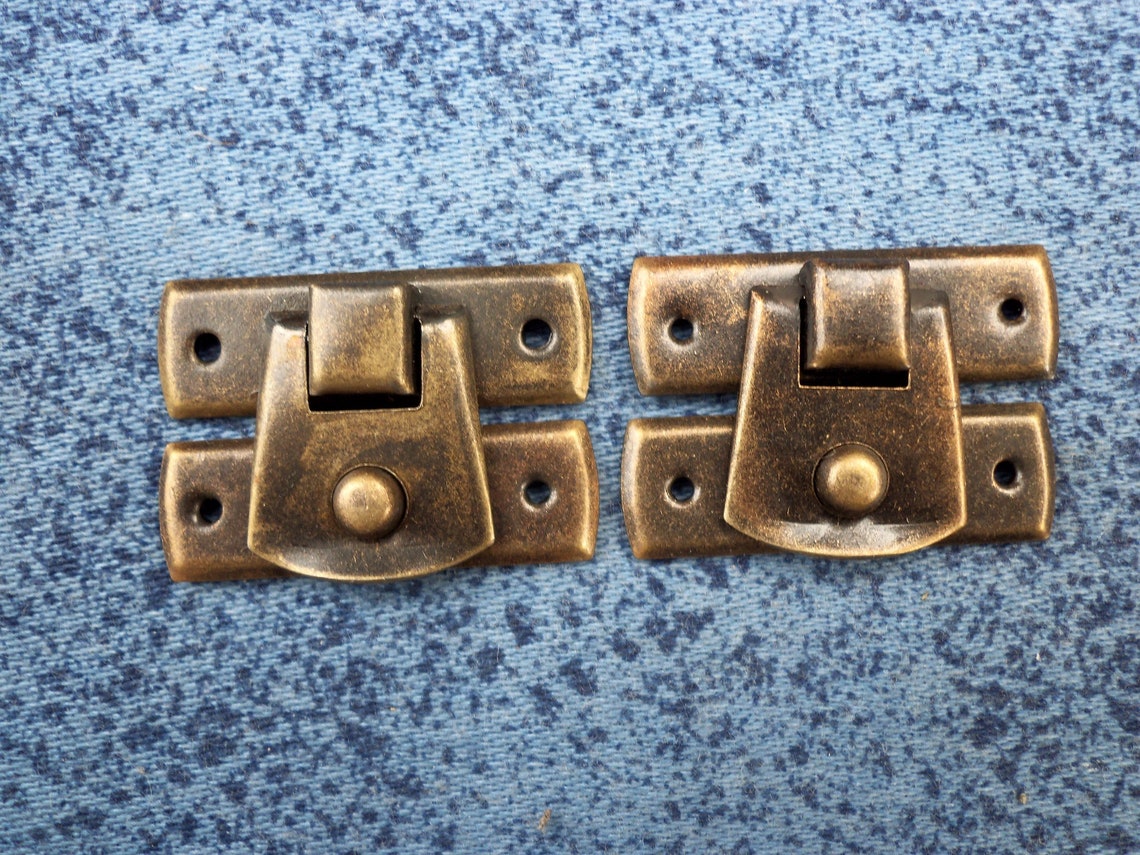 2pcs 30mm X 20mm Metal Latches for Box Lock Color Antique Brass N60 - Etsy