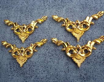 4pcs 20mmx43mm X 43mm Metal Decorative Corner Bracket for Chest Case ...