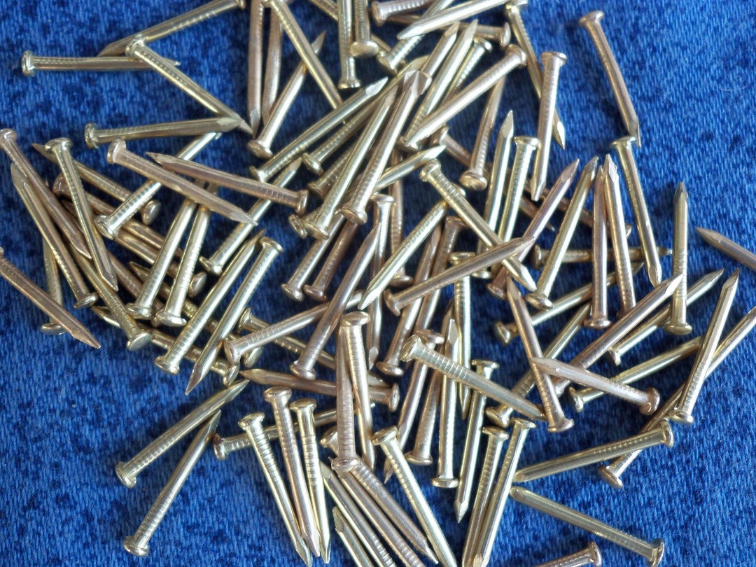 100pcs Decorative Small Metal Nails 1.2 Mm X 8mm Color Gold - Etsy