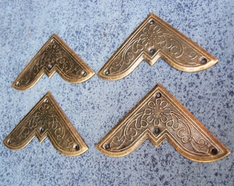 4pcs 20mmx43mm X 43mm, Metal Decorative Corner Bracket for Chest Case ...