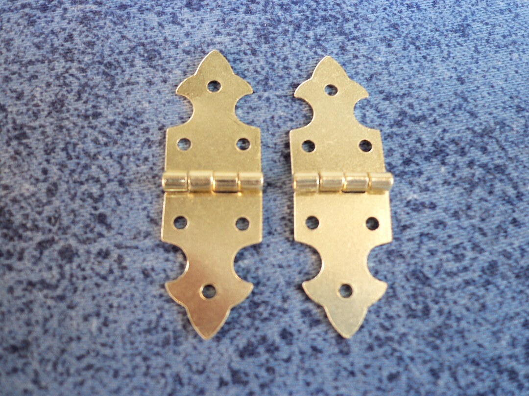 2 Pcs Decorative Hinges 41mmx14mm Metal Color Gold P5 - Etsy