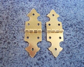 2 Pcs Decorative Hinges 32mmx58mm Metal Color Gold P53 | Etsy