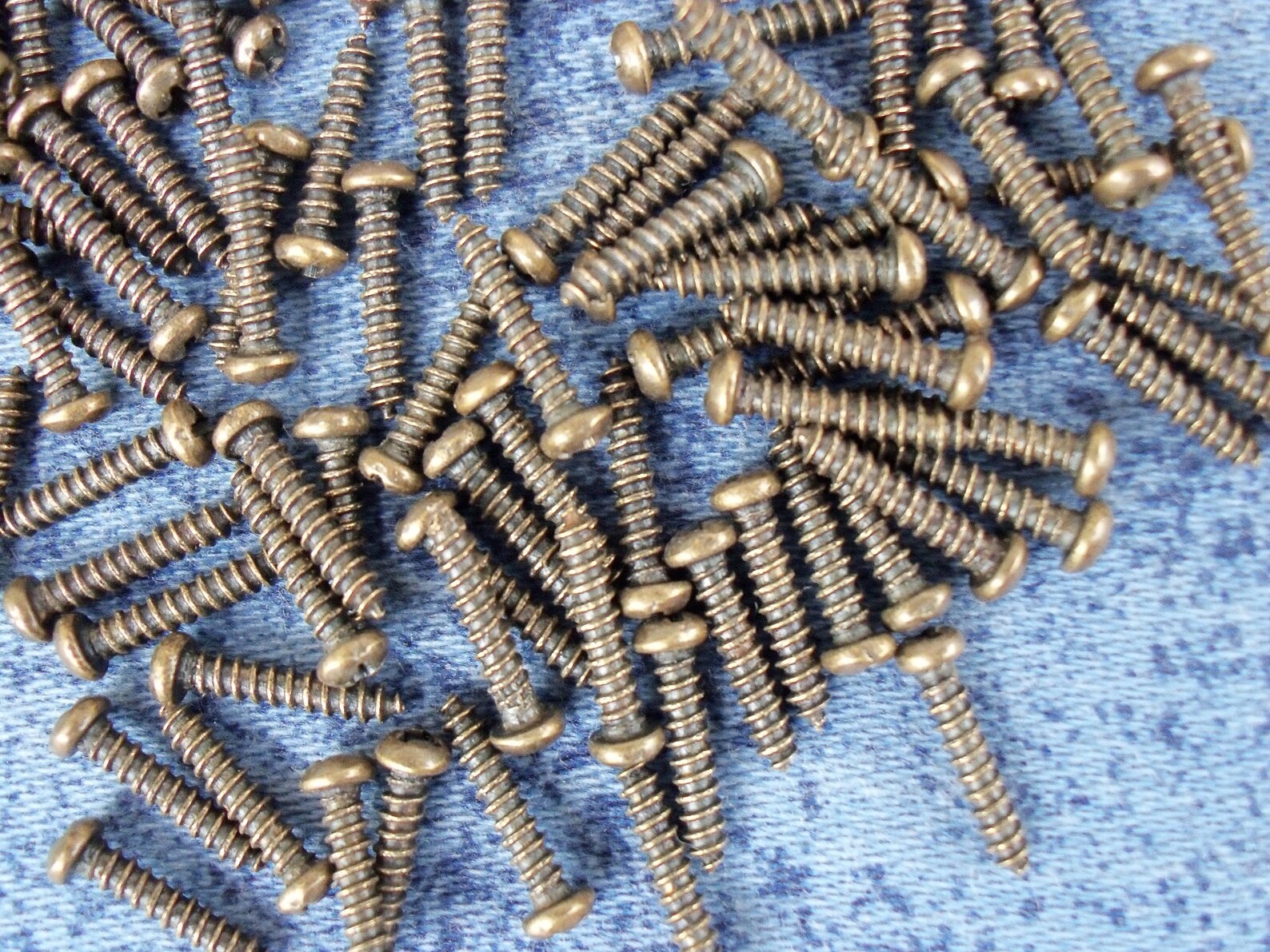 100 Steel Screws for Wood With Round Head. Color Antique - Etsy