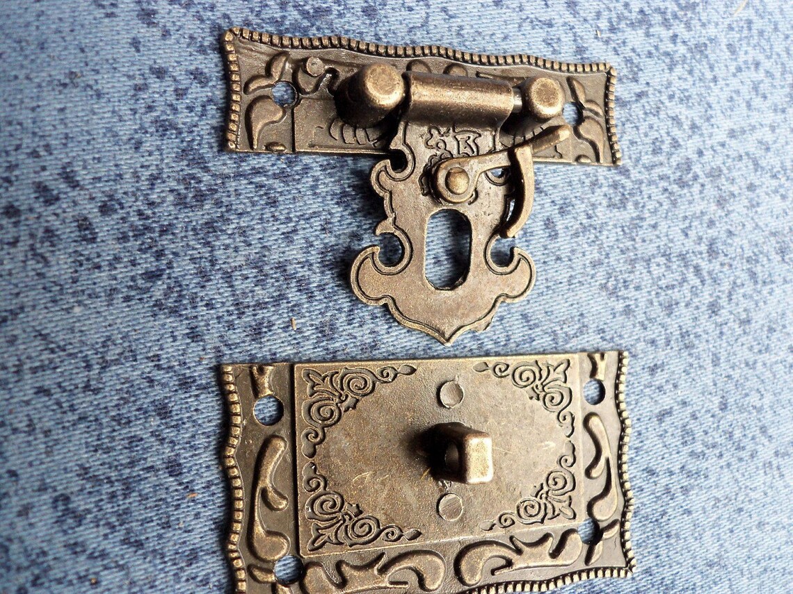 1pcs 50mm X 45mm Metal Latches for Box Lock Color Antique Brass N5 - Etsy