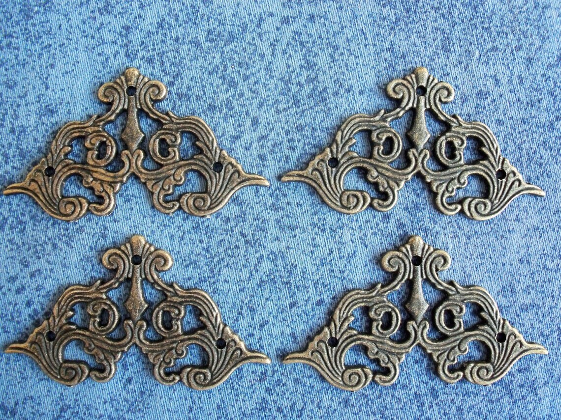 4pcs 40mmx40mm Color Antique Brass Metal Decorative Corner | Etsy