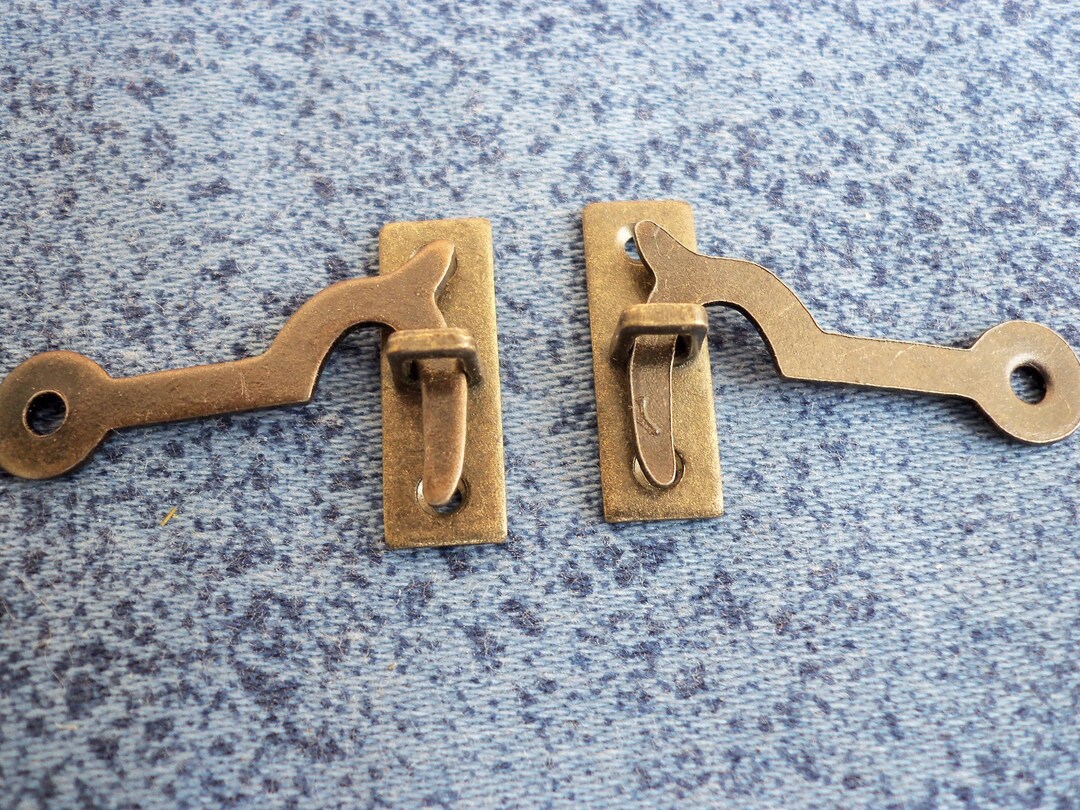 2 Pcs Steel Hook Latches of 30mm X 20mm Metal Latches for Box Lock ...