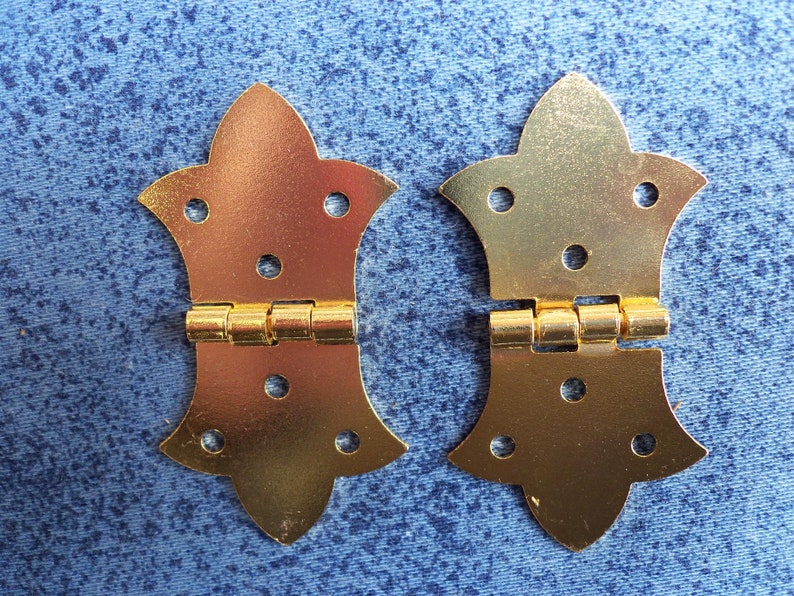 2 Pcs Decorative Hinges 32mmx58mm Metal Color Gold P53 - Etsy