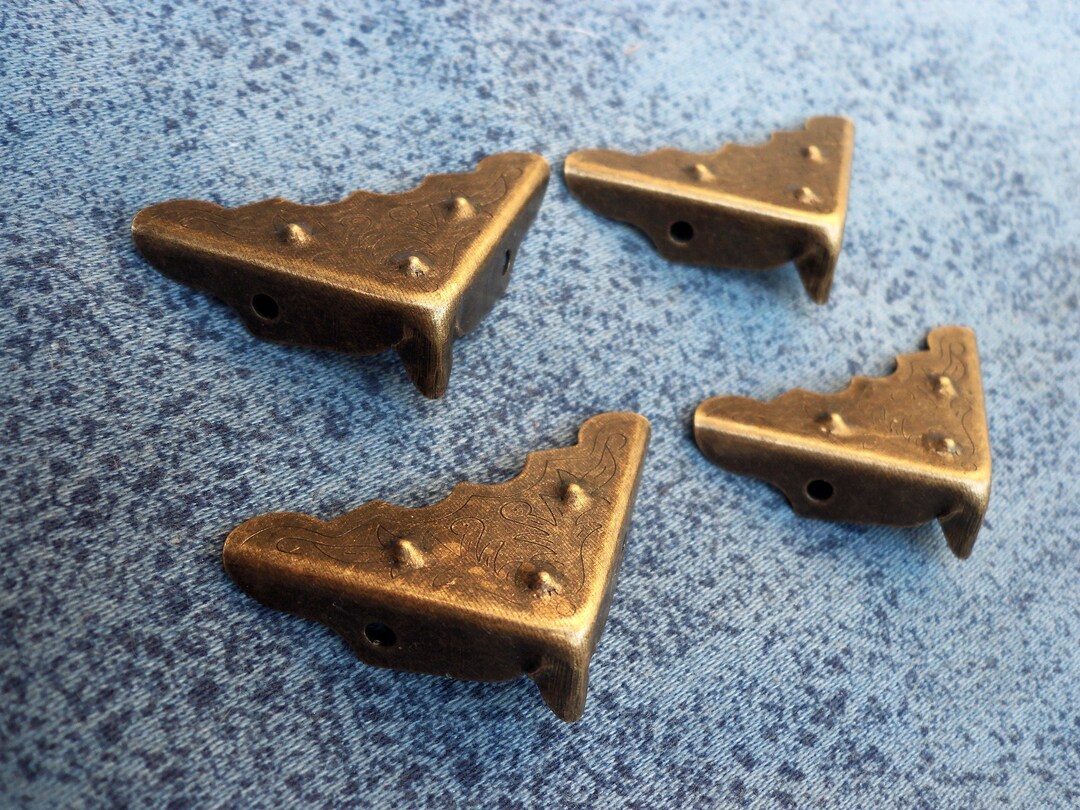 4pcs 32mm X 32mm X 10mm Metal Decorative Corner Bracket for Chest Case ...