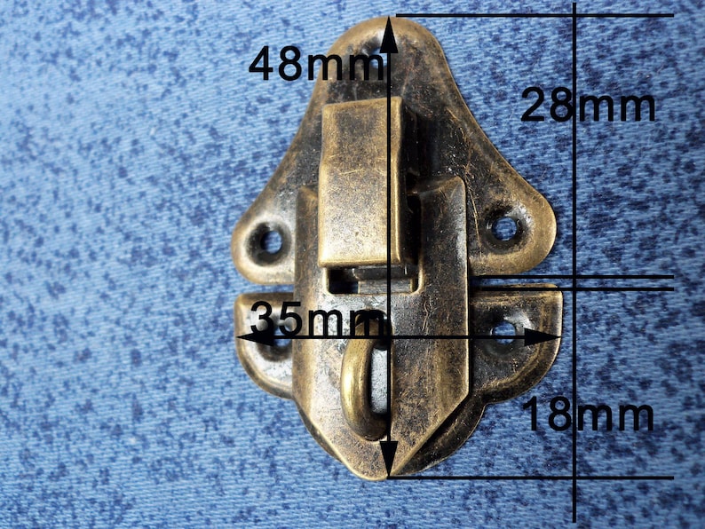 1pcs 35mm X 48mm Metal Latches for Box Lock Color Antique Brass N89 - Etsy