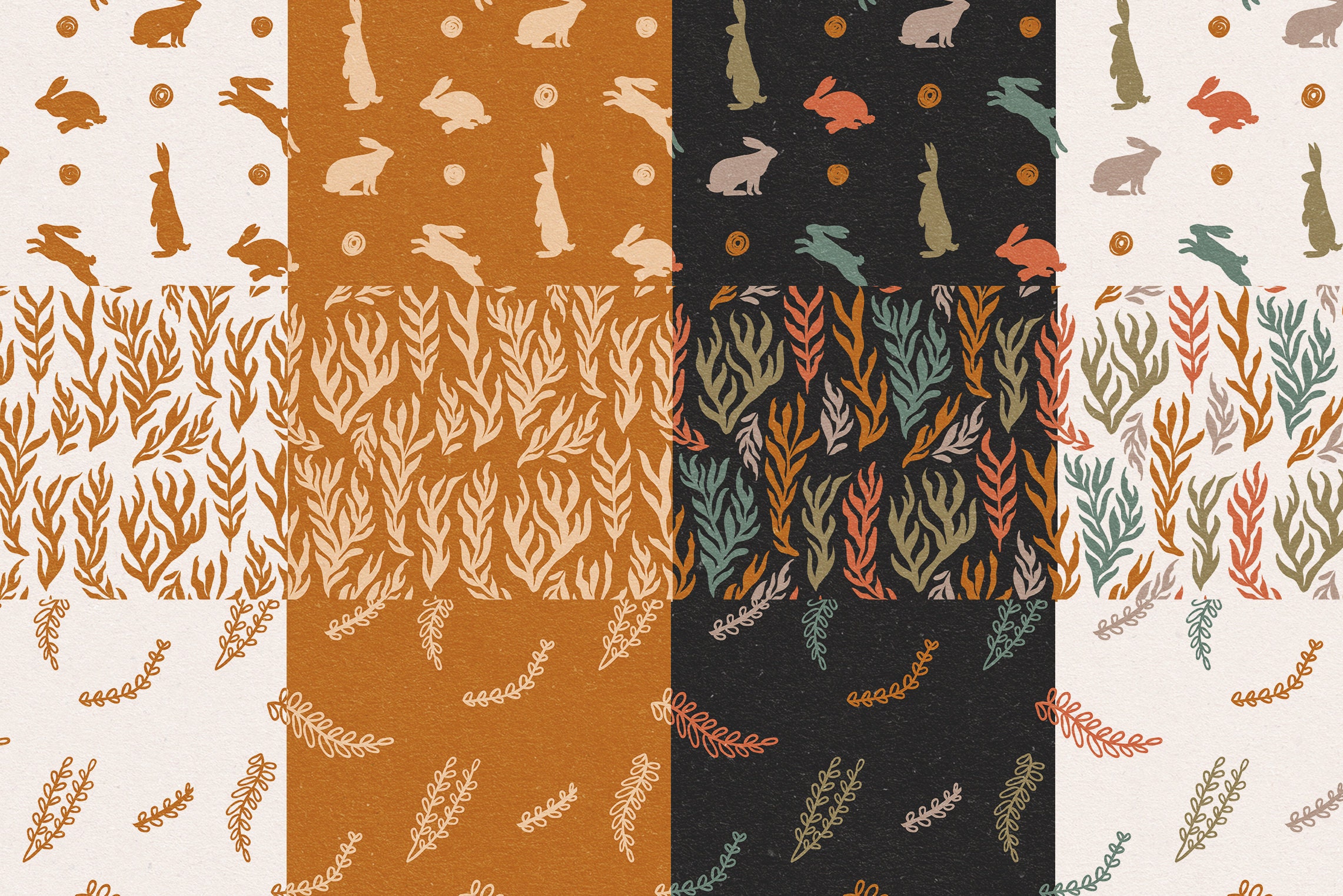 Nordic Rabbit SVG Vectors, Easter, PNG, JPG, Pattern, Seamless, Clip ...